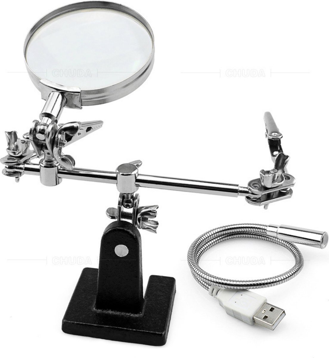 Derde hand - Derde hand met vergrootglas - Vergrootglas met klemmen ...