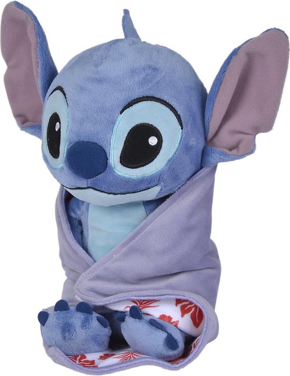 Disney - Lilo & Stitch - Stitch knuffel met dekentje - 25 cm - Pluche ...