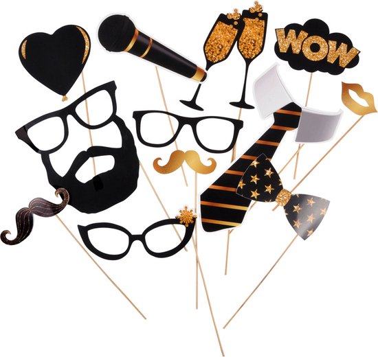Fotoboothaccessoires - Foto Accessoires op Stokjes - Feestartikelen ...