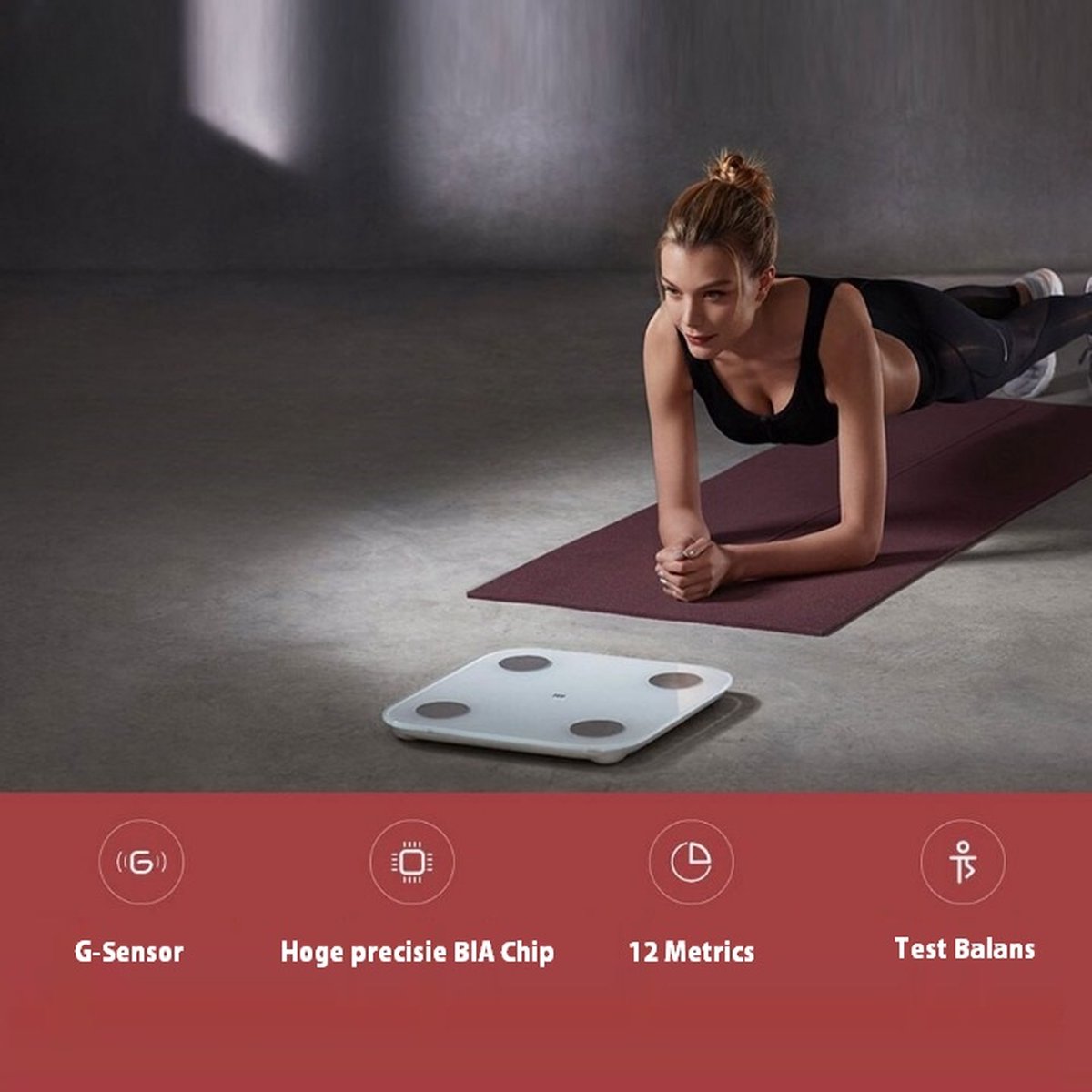 Amerce Smart Weegschaal - Personenweegschaal - Meet Gewicht BMI ...