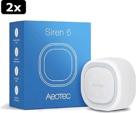 2x Aeotec Siren 6 - Z-Wave - binnensirene | bol