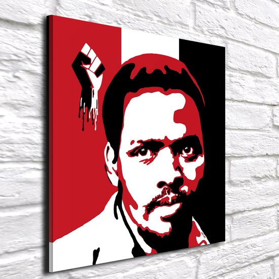 Steven Biko Pop Art Canvas - 70 x 70 cm - 2 cm dik - Canvas ...
