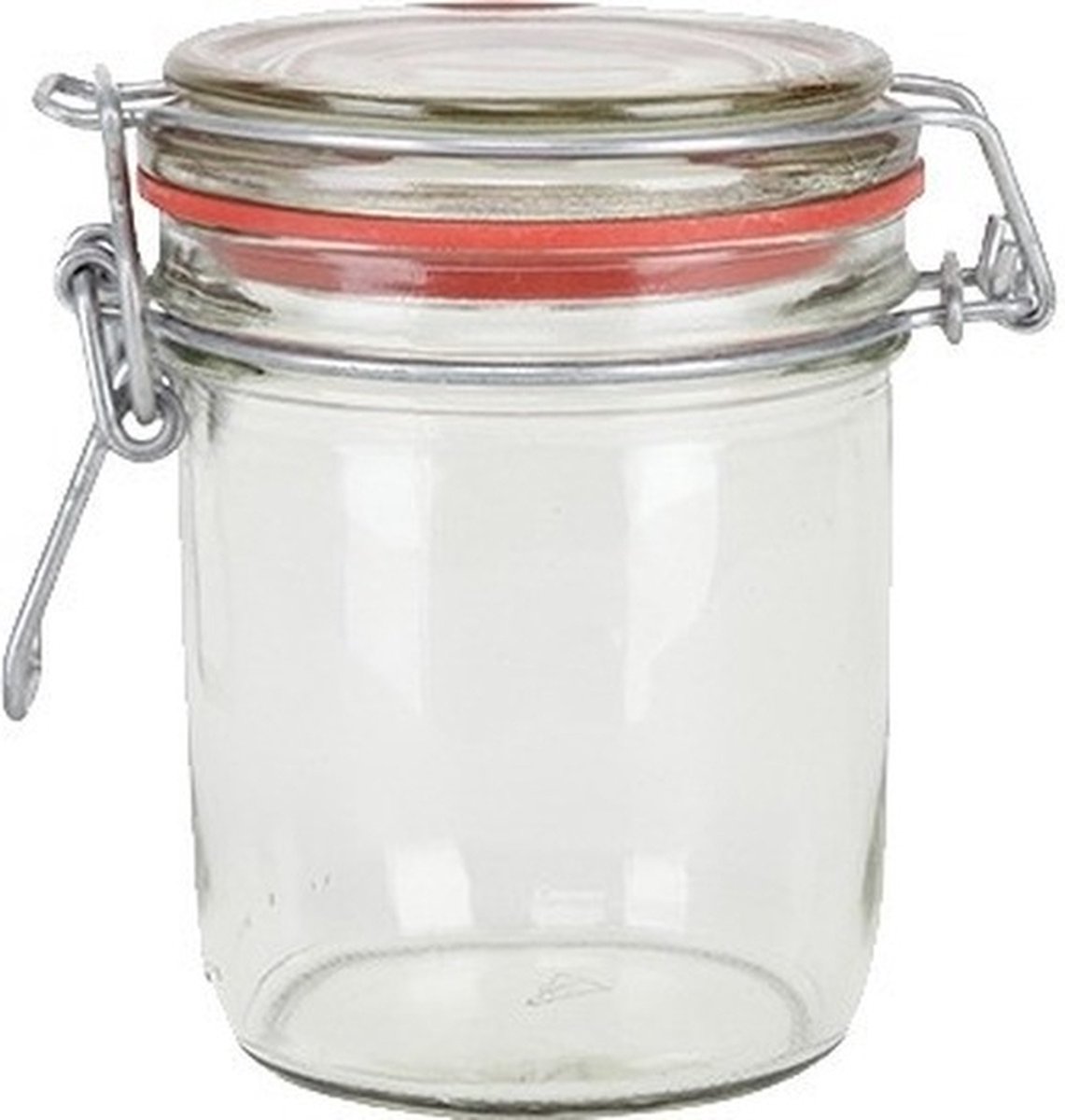 1x Weckpot/inmaakpot 300 ml met rode rubberen ring, klepdeksel en ...