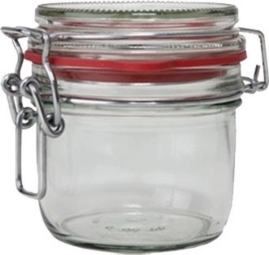 Weckpot/inmaakpot - glas - 125 ml - met beugelsluiting - transparant ...