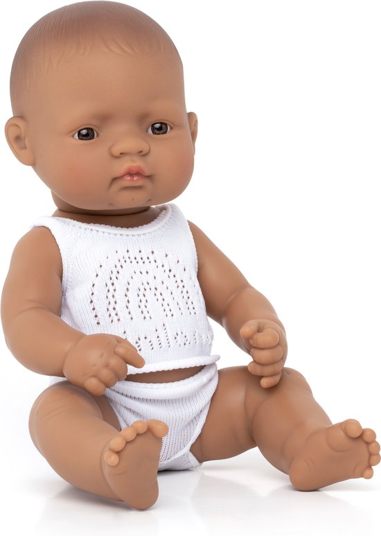 ML Poppen: BABYPOP LATIJNS-AMERIKAANS MEISJE 32cm, met vanillegeur ...