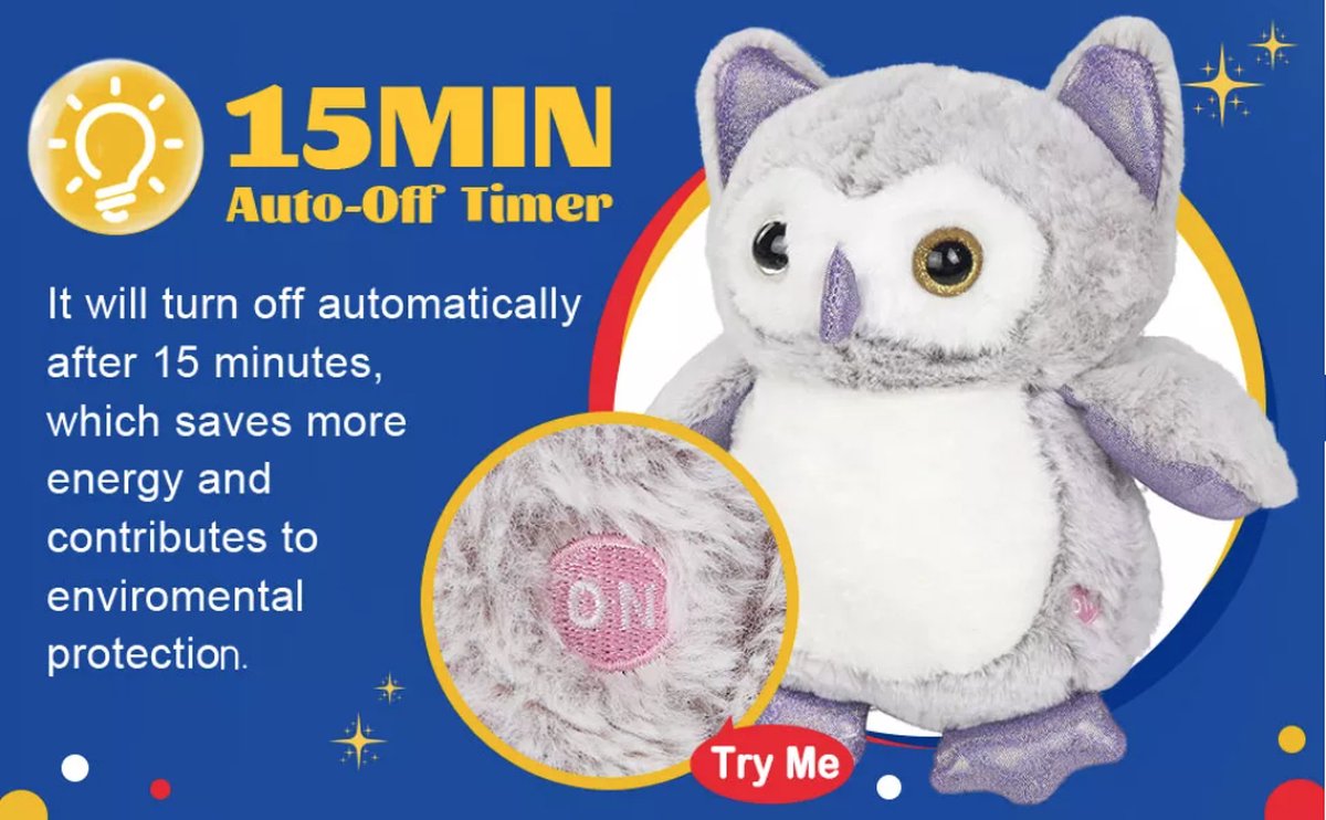 Uil knuffel met muziek. Knuffel Uil, dier knuffel met geluid. Knuffel ...