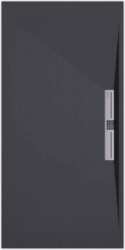 Sanifun douchebak Stone Side Anthraciet Slate 1400 x 800 S | bol.com