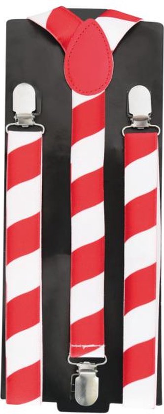 Bretels - rood/wit gestreept diagonaal | bol.com