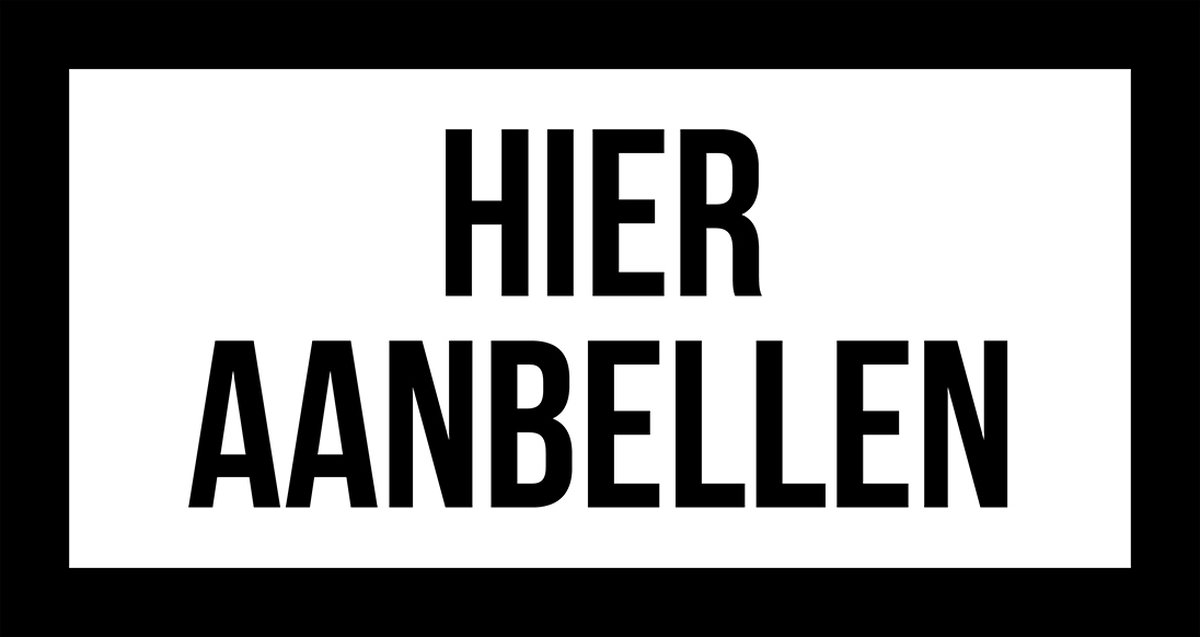 Pictogram Polystyreen | "Hier aanbellen" | 30 x 15 cm | Bord | Receptie ...
