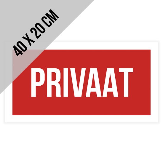 Pictogram/ bord | "Privaat" | 40 x 20 cm | Privé domein | Eigen weg ...