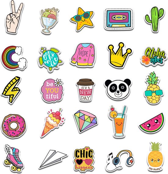 50 VSCO cartoon stickers voor feministische meiden - stickers voor ...