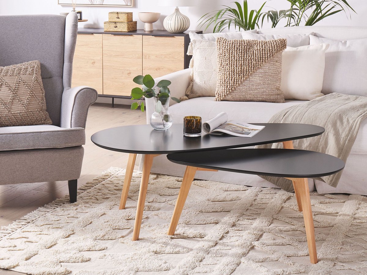 Beliani FLY - Salontafel - zwart - MDF | bol.com