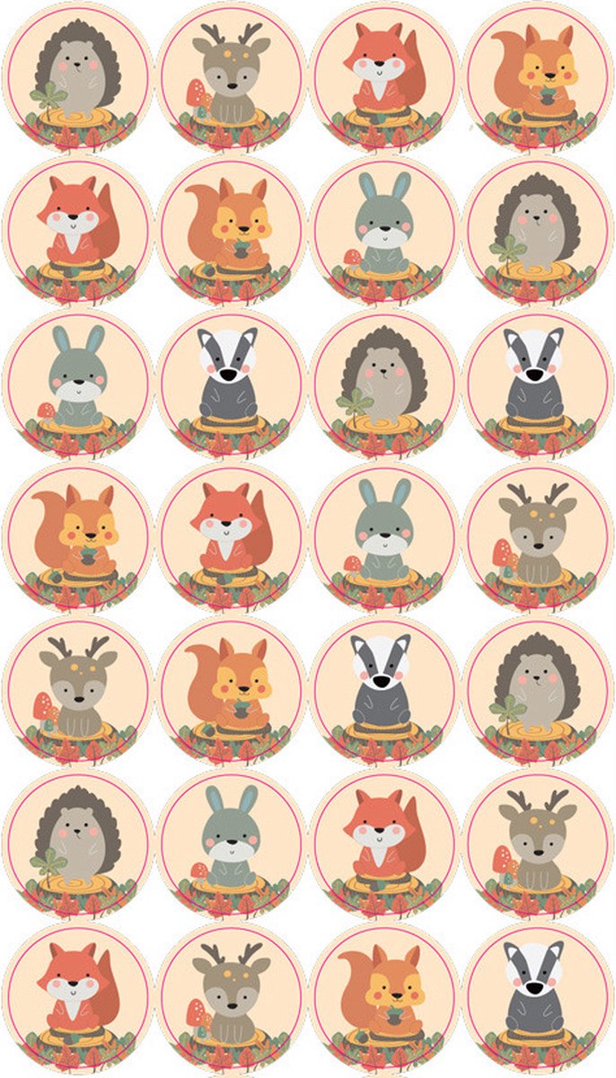Bosdiertjes Stickervellen - 294 Topkwaliteit Stickers thema Dieren in ...