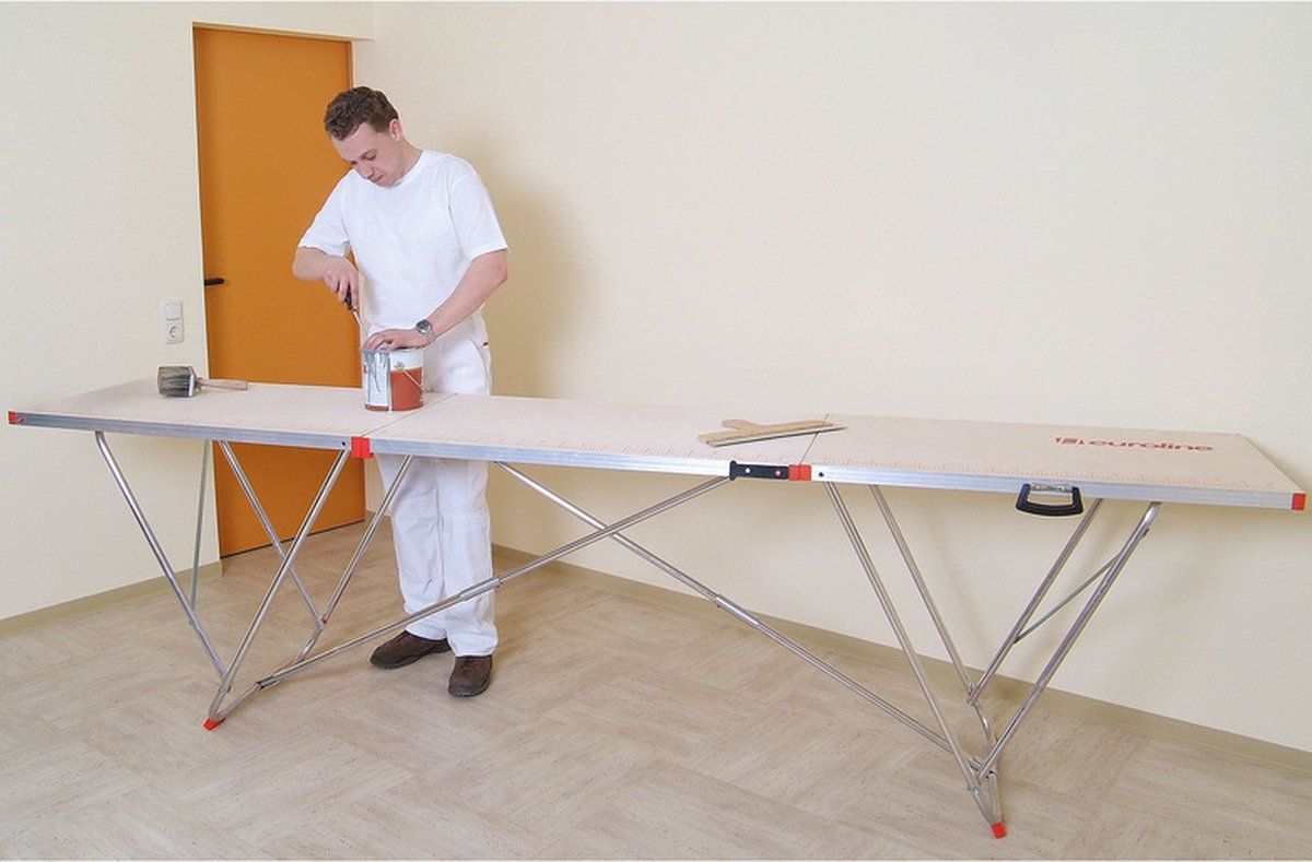Euroline Behangtafel - Aluminium onderstel - 100 x 300 cm | bol