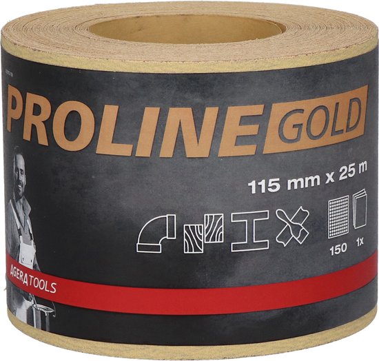 PROLINE GOLD Schuurrol P120 115 mm x 25 m | bol