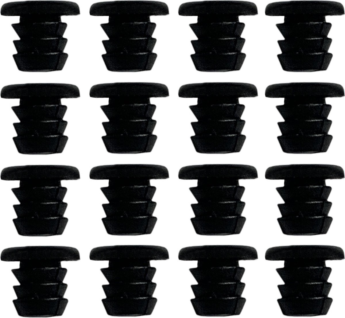 Set van 300 pvc dopjes, buffers, deurdempers (type 1, zwart, 5 mm ...