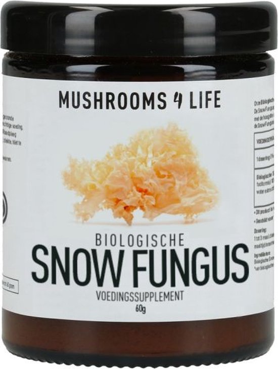 Mushrooms4Life Snow Fungus / Tremella Poeder BIO 60g | bol Mushrooms4Life Snow Fungus / Tremella Poeder BIO 60g | bol