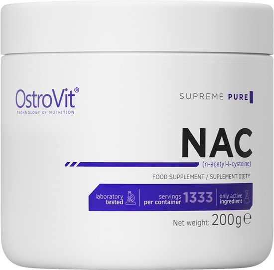 Aminozuren - NAC 300 mg - N-acetylo-L-cysteïne Poeder - 200g - OstroVit ...