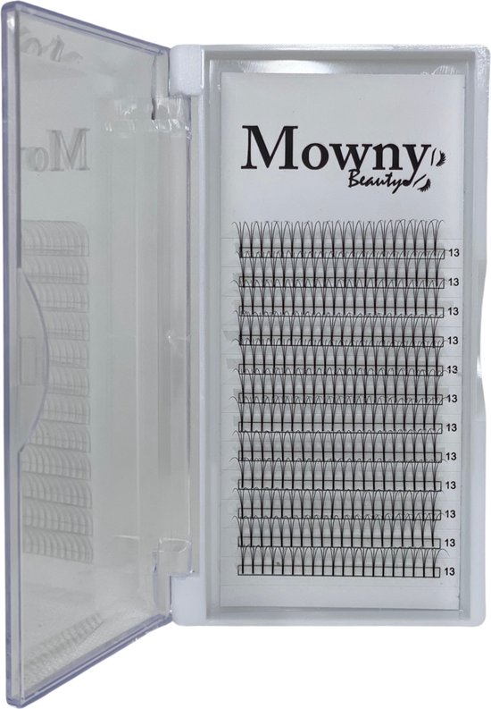 Mowny Beauty - Wimperextensions - 3D Premade Fans - 13mm 0,10mm C-krul ...