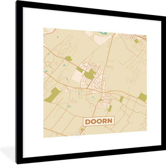 Fotolijst incl. Poster - Stadskaart - Doorn - Plattegrond - Kaart ...