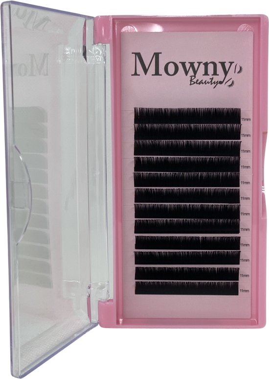 One by one wimperextensions - C-krul - 0,15mm - 12mm - Mowny Beauty | bol