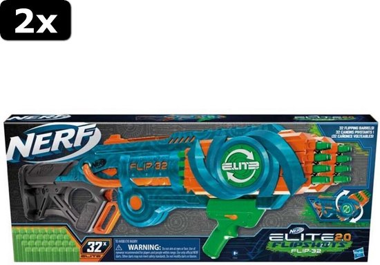 2x Nerf Elite 2.0 Flipshots Flip-32 Blaster + 32 Darts | bol.com