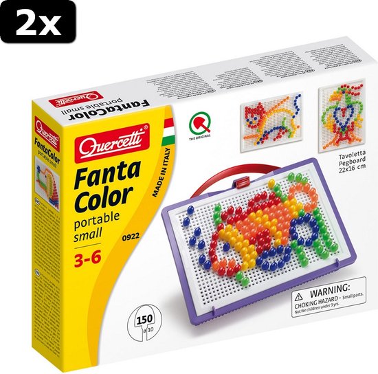 2x Quercetti Mozaiekkoffer Fantacolor 150-delig | bol