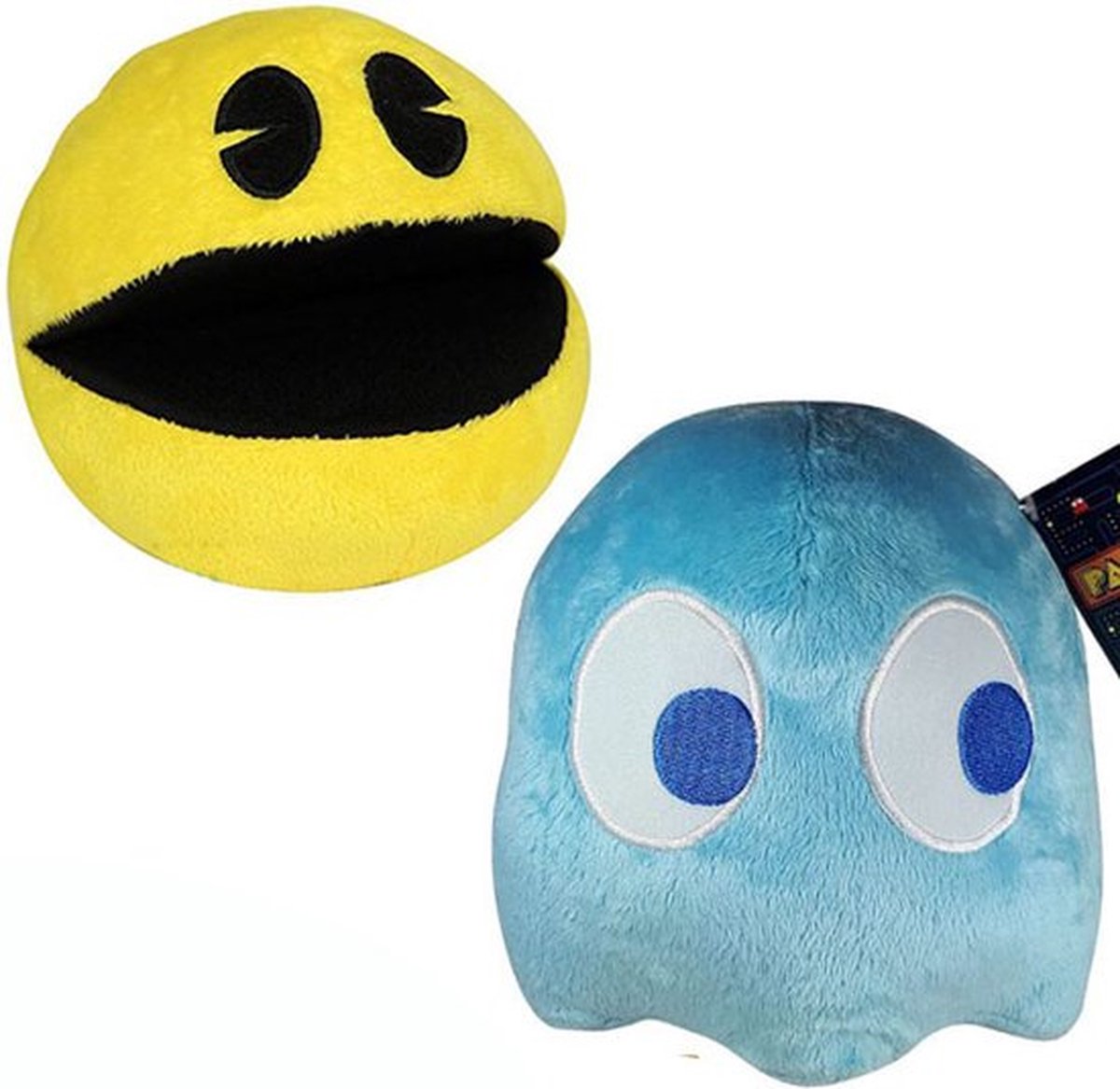 Pac-Man + Inky Lichtblauw Pluche Knuffel 25 cm | Originele Pacman ...