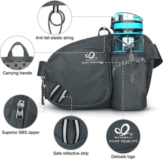 Heuptas wandelen - luxe dames heren wandelen tas - reisheuptas ...