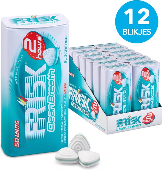 Frisk Clean Breath Intense Mint 2H 50pcs 12 tins | bol.com