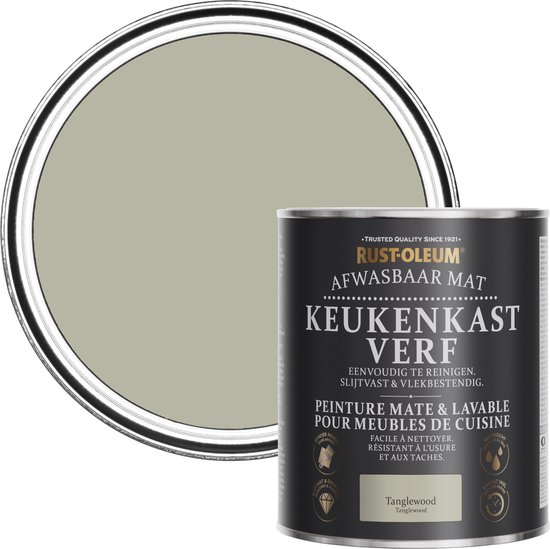 Rust-Oleum Grijs Afwasbaar Mat Keukenkastverf - Tanglewood 750ml | bol