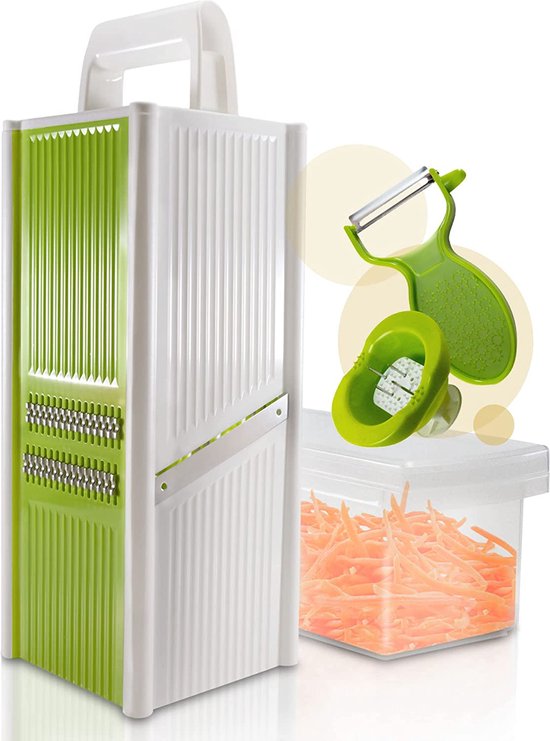 Golden Castle Groenteschaaf met houder | Extra scherpe keukenrasp incl ...