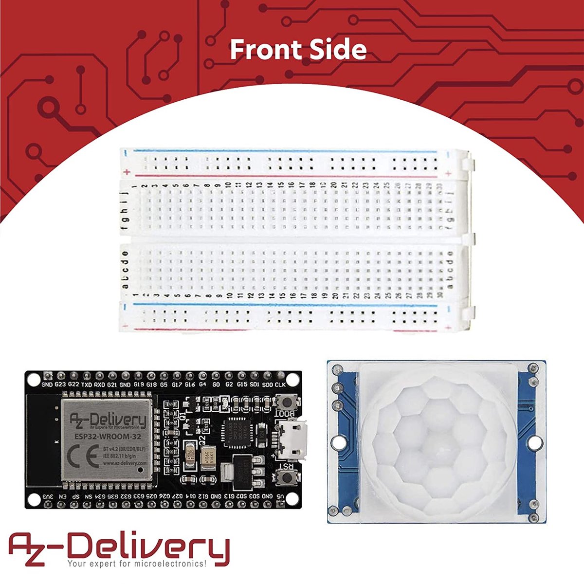 AZDelivery Starter Kit ESP32 Dev Kit C NodeMCU - HC-SR501 PIR ... AZDelivery Starter Kit ESP32 Dev Kit C NodeMCU - HC-SR501 PIR ...