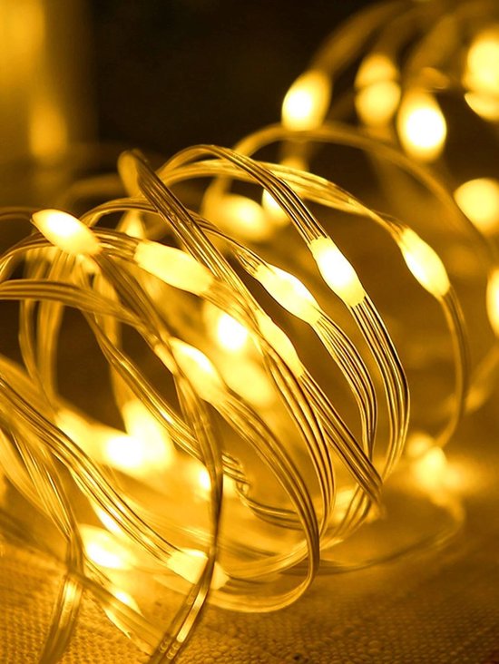 10m Kerstboom verlichting/ kerst versiering / gele lichten / Christmas ...