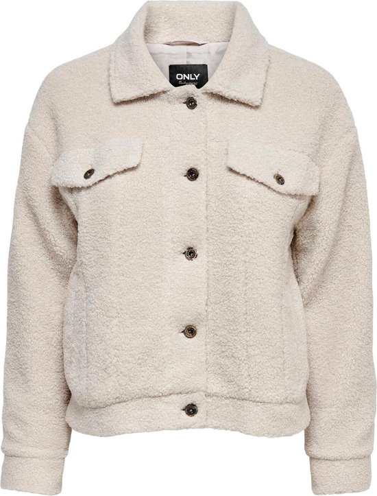 Only Jas Onltelma Teddy Jacket Cc Otw 15260243 Moonbeam Dames Maat - XS ...