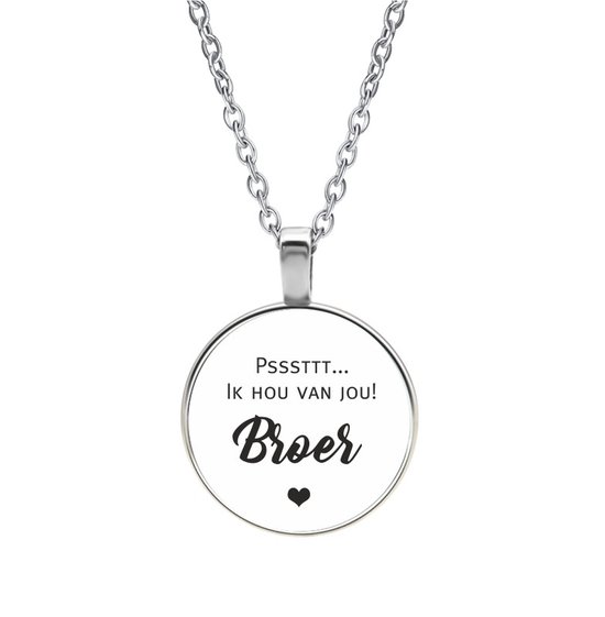 Ketting Glas - Ik Hou Van Jou Broer | bol.com