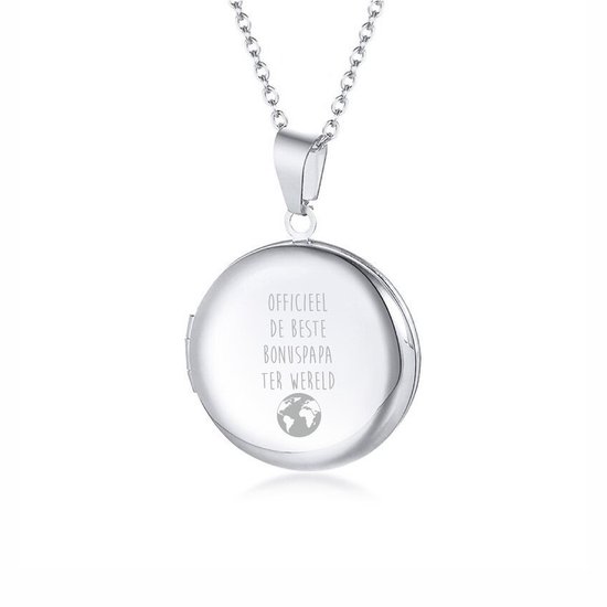 Fotohanger Met Ketting En Gravering - Rond - Officieel De Beste ...