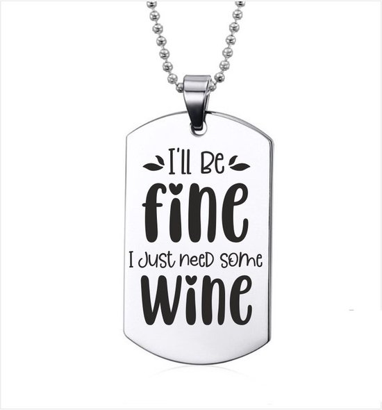 Ketting RVS - Ill Be Fine | bol.com