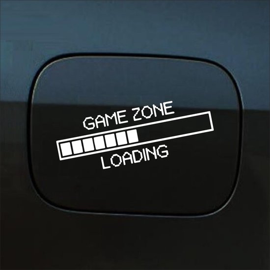 Bumpersticker - Game Zone Loading - 6 X 17,5 - Wit | bol.com