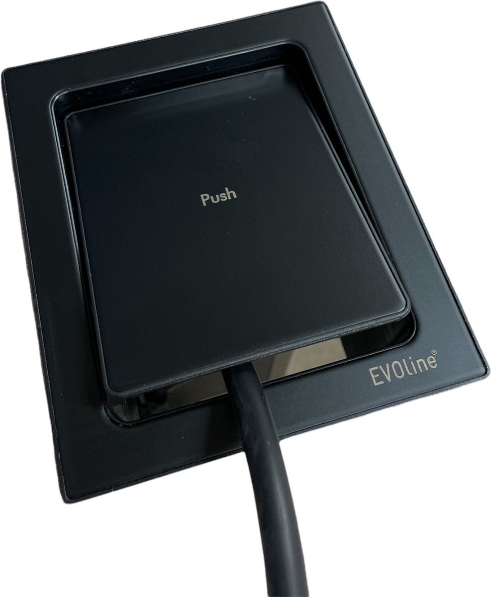 Evoline port Push zwart 3x stopcontact | bol.com