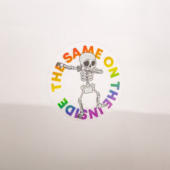 Same on the inside - Transparante sticker - LGBT+ - Pride - Regenboog ...
