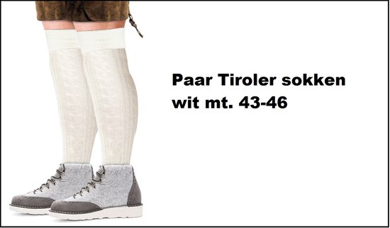 Paar Tiroler sokken lang wit mt.43-46 - tirol oktoberfest apres ski ...