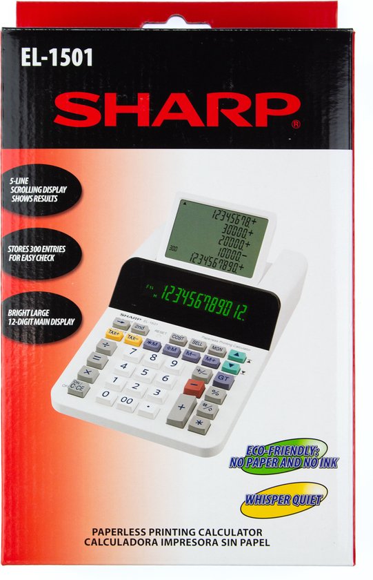 Citizen SH-EL1501 Calculator Sharp EL1501 Wit Desk 12 Digit | bol