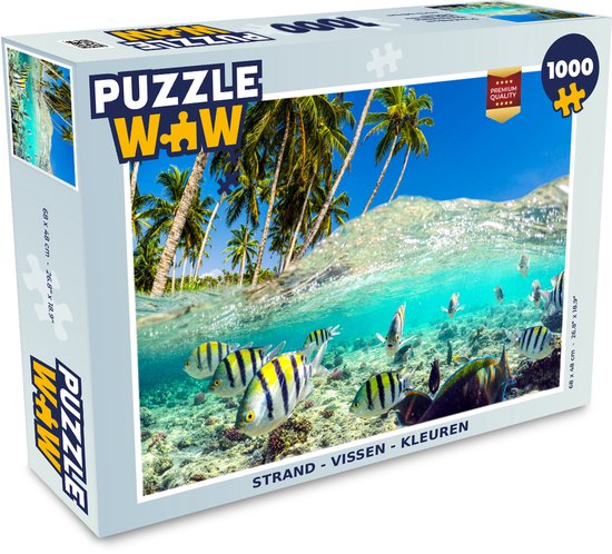 Puzzel Strand - Vissen - Kleuren - Legpuzzel - Puzzel 1000 stukjes ...