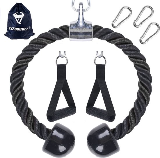 Happygetfit - Tricepsstouw touw nylon 70cm biceps triceps touw fitness ...