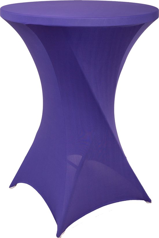 Statafelrok Paars x 4 – ∅80-85 x 110 cm – Statafelhoes Stretch 4 Stuks – Tafelhoezen... | bol.com