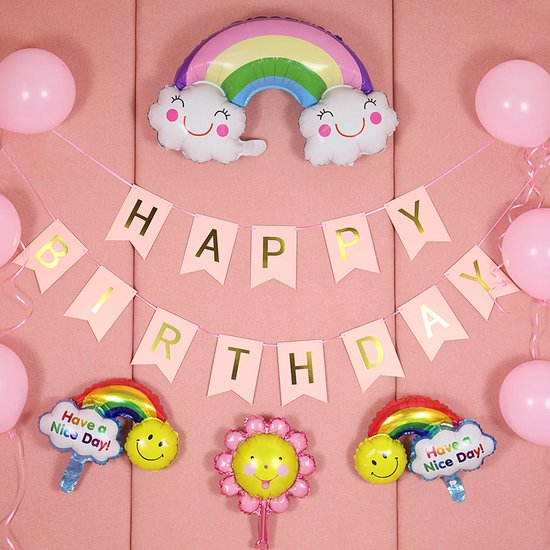 11 delige Regenboog Wolken Decoratie Set-Verjaardag Versiering | bol