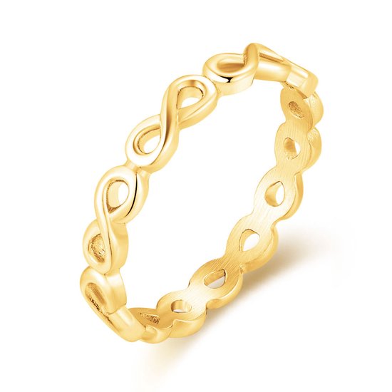 Twice As Nice Ring in edelstaal, infinity 60 | bol