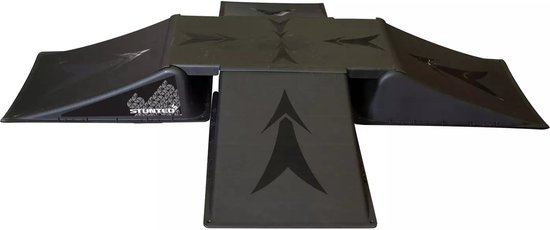 Stunted 4-Way Skate Ramp en Brug Set 4+1 - 2-Way Crossing - Zwart | bol.com