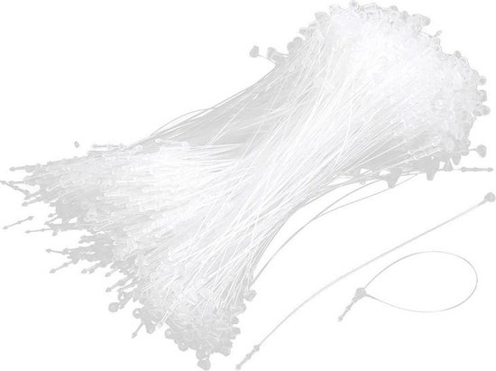 Nylon loop pins - 0.4 x 130mm - Wit - 1000 stuks | bol